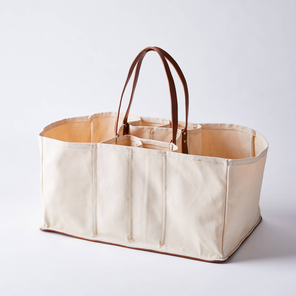 CapaBunga® - Grocery Tote: Natural with vegan leather base and handles – citysupplyfayetteville