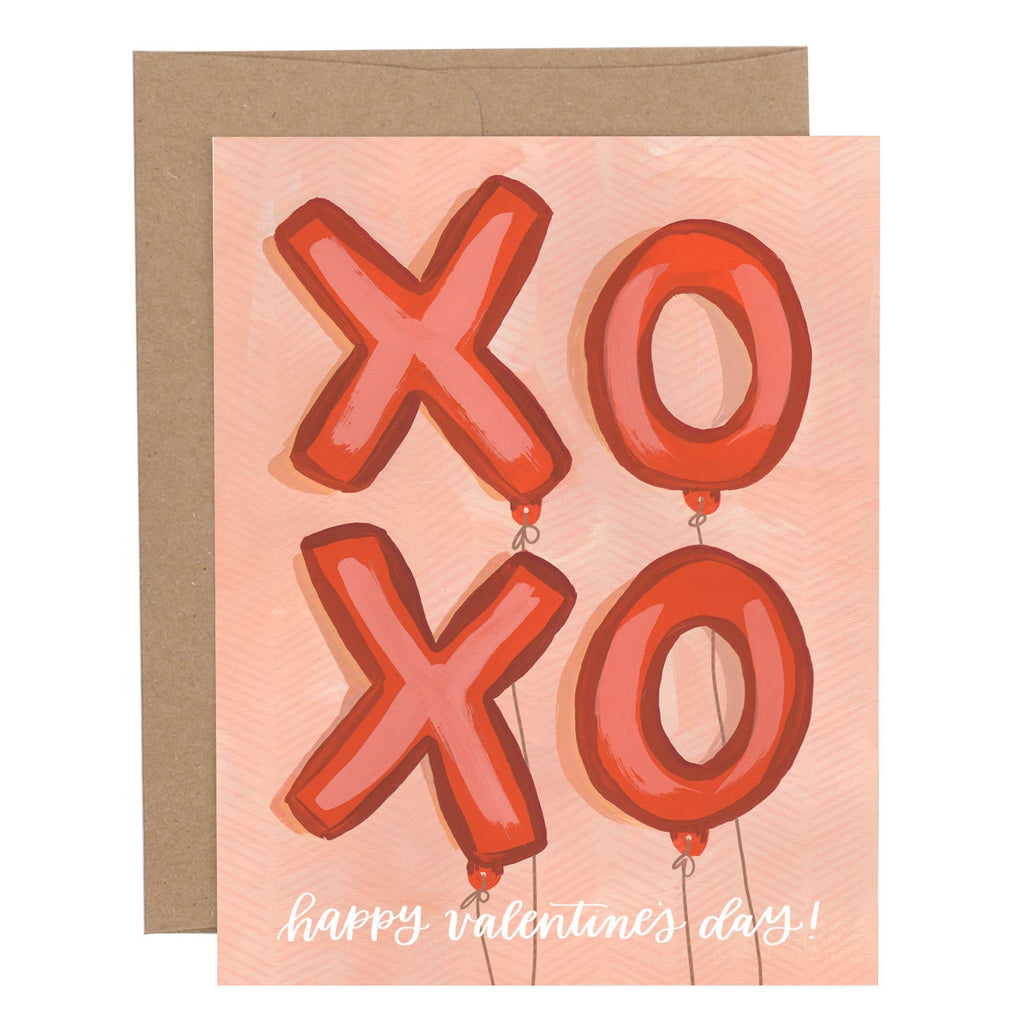 Valentine XOXO Balloon Greeting Card – citysupplyfayetteville