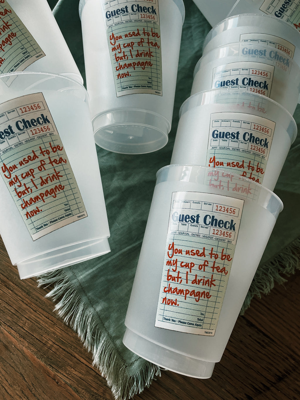 Cup Of Tea Guest Check Reusable Cups – citysupplyfayetteville